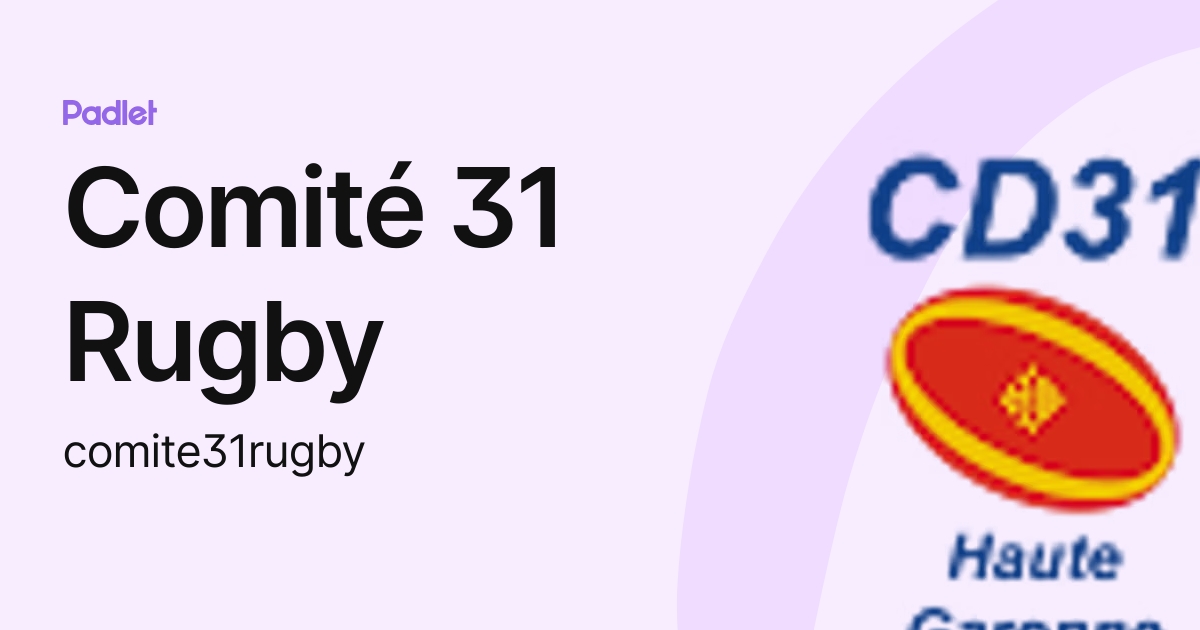 Comité 31 Rugby (comite31rugby) profile | Padlet