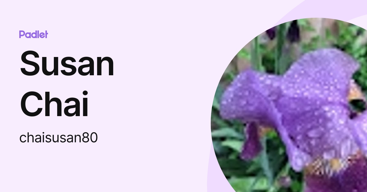 Susan Chai (chaisusan80) profile | Padlet