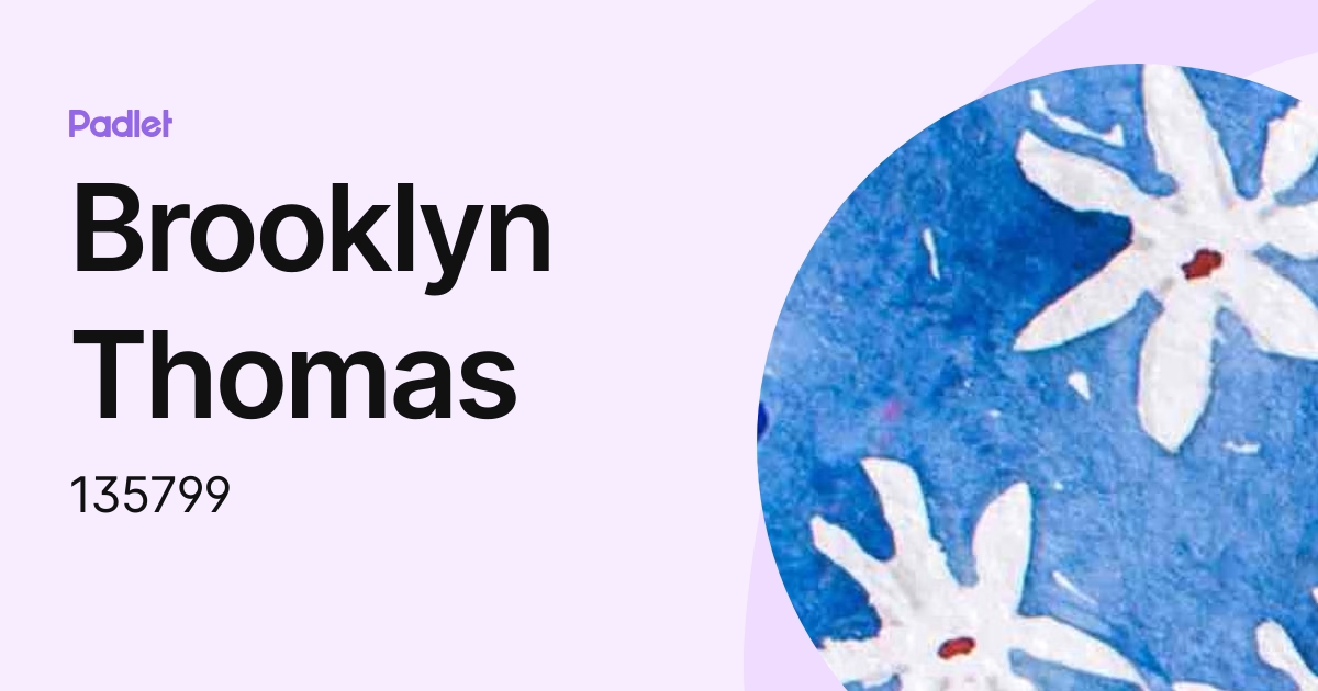 Brooklyn Thomas (135799) profile | Padlet