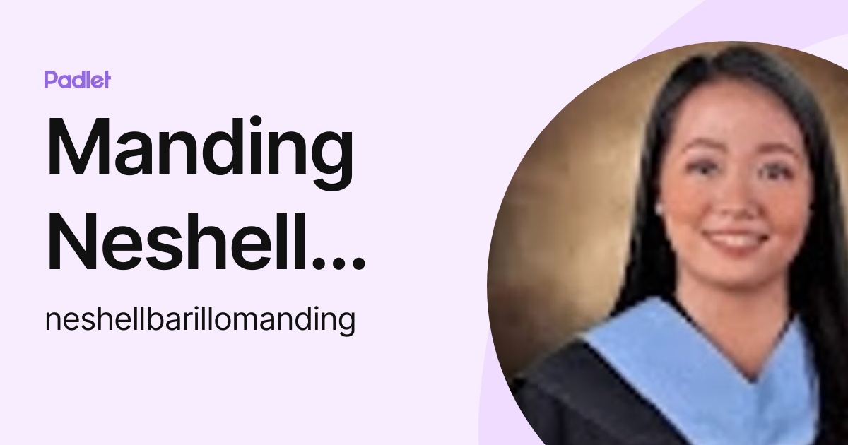 Manding Neshell Barillo (neshellbarillomanding) profile | Padlet