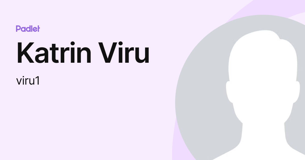 Katrin Viru (viru1) profile | Padlet