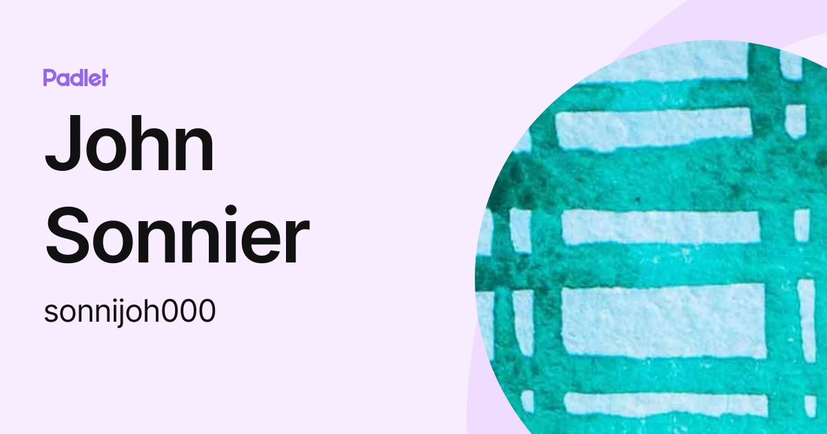 John Sonnier (sonnijoh000) profile | Padlet