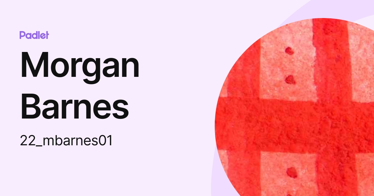 Morgan Barnes (22_mbarnes01) profile | Padlet