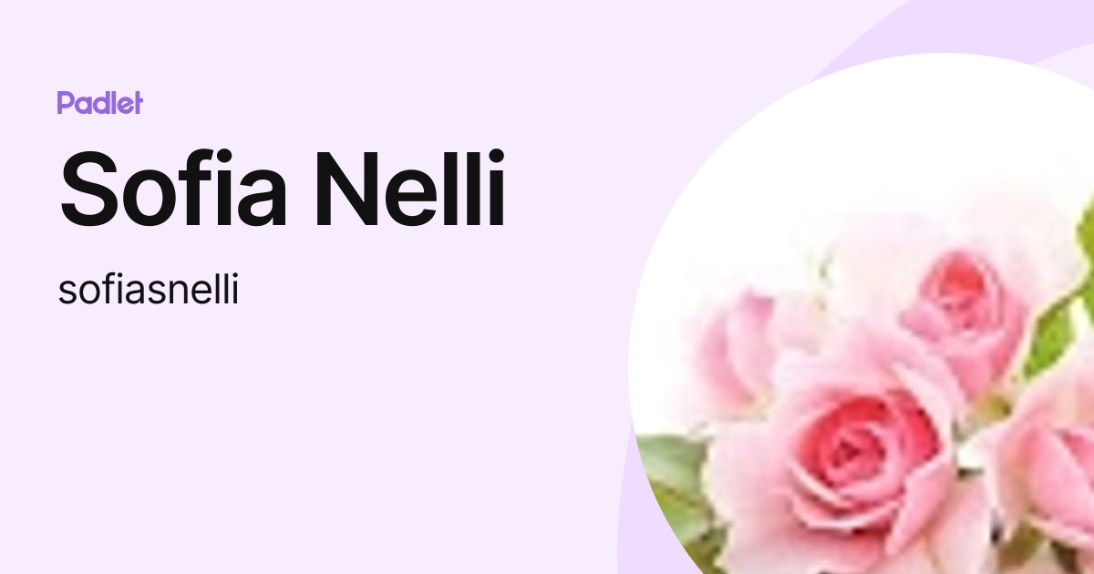 Sofia Nelli (sofiasnelli) profile | Padlet