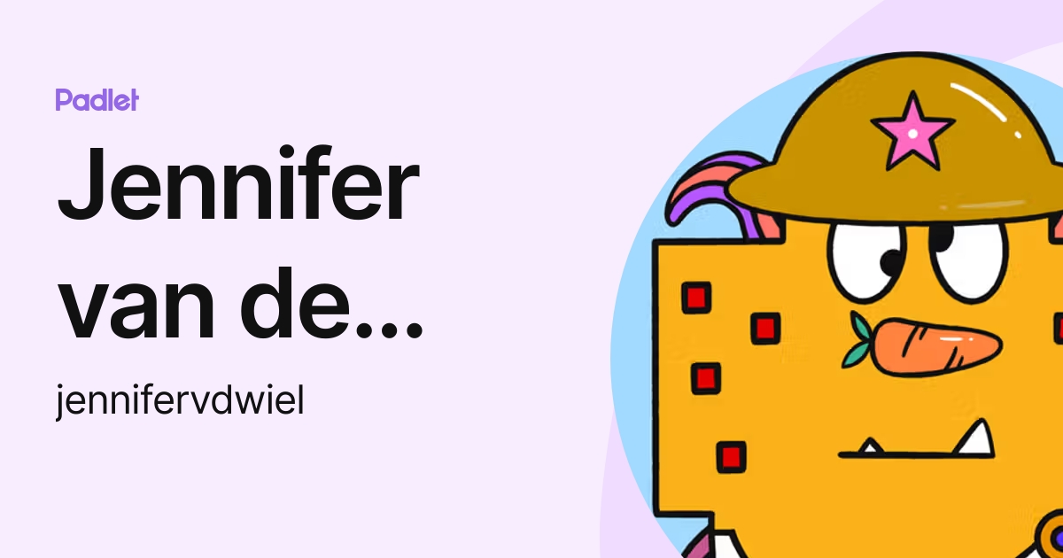 Jennifer van de Wiel (jennifervdwiel) profile | Padlet