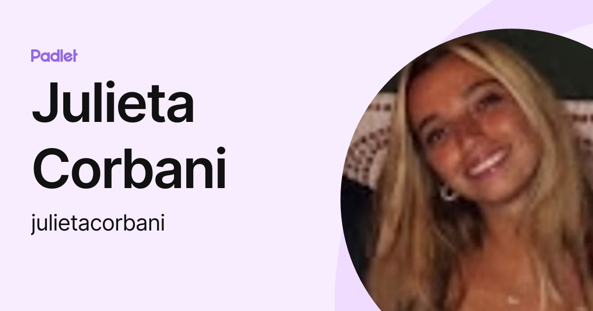Julieta Corbani (julietacorbani) profile | Padlet