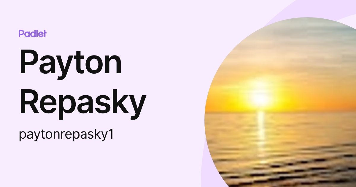 Payton Repasky (paytonrepasky1) profile | Padlet