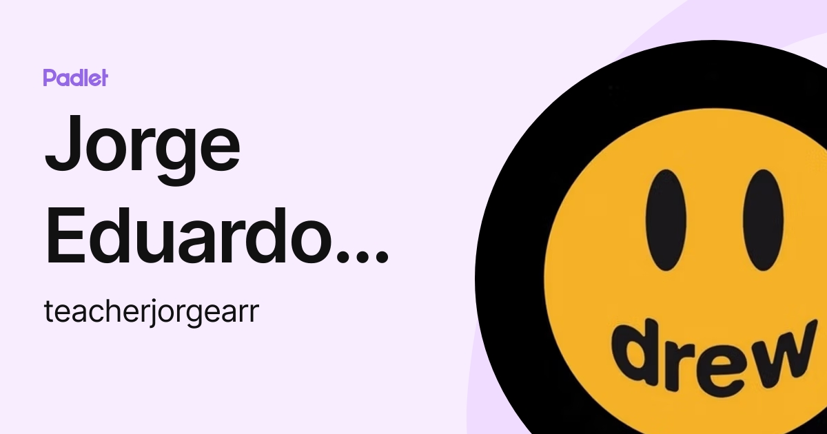 Jorge Eduardo de Arruda Silva (teacherjorgearr) profile | Padlet