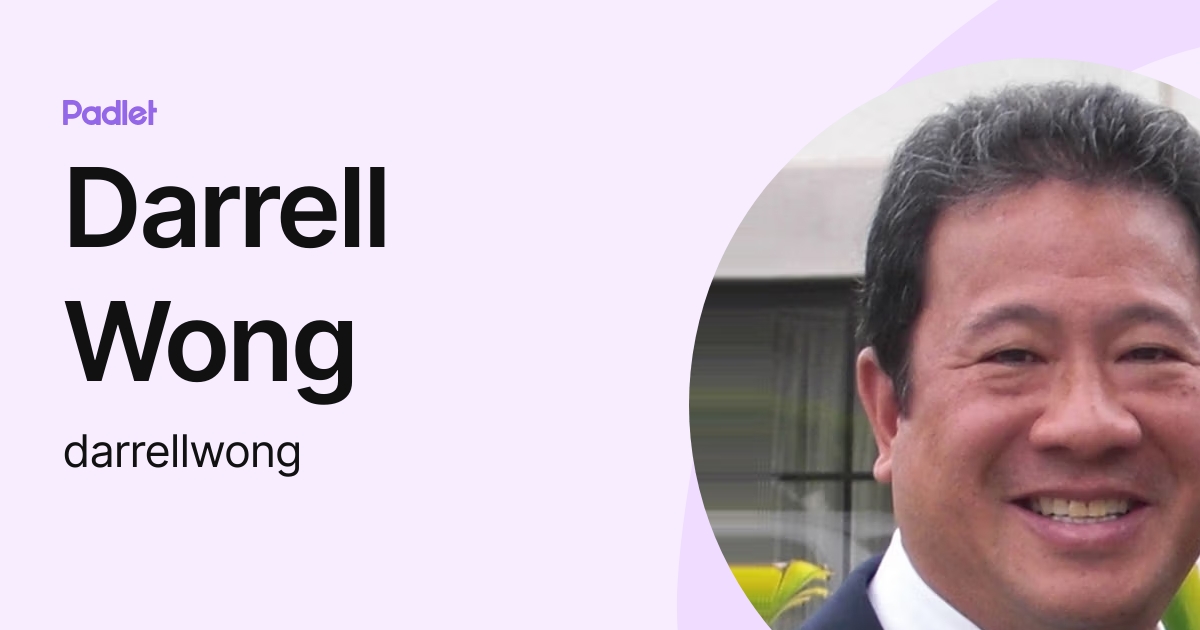 Darrell Wong (darrellwong) profile | Padlet