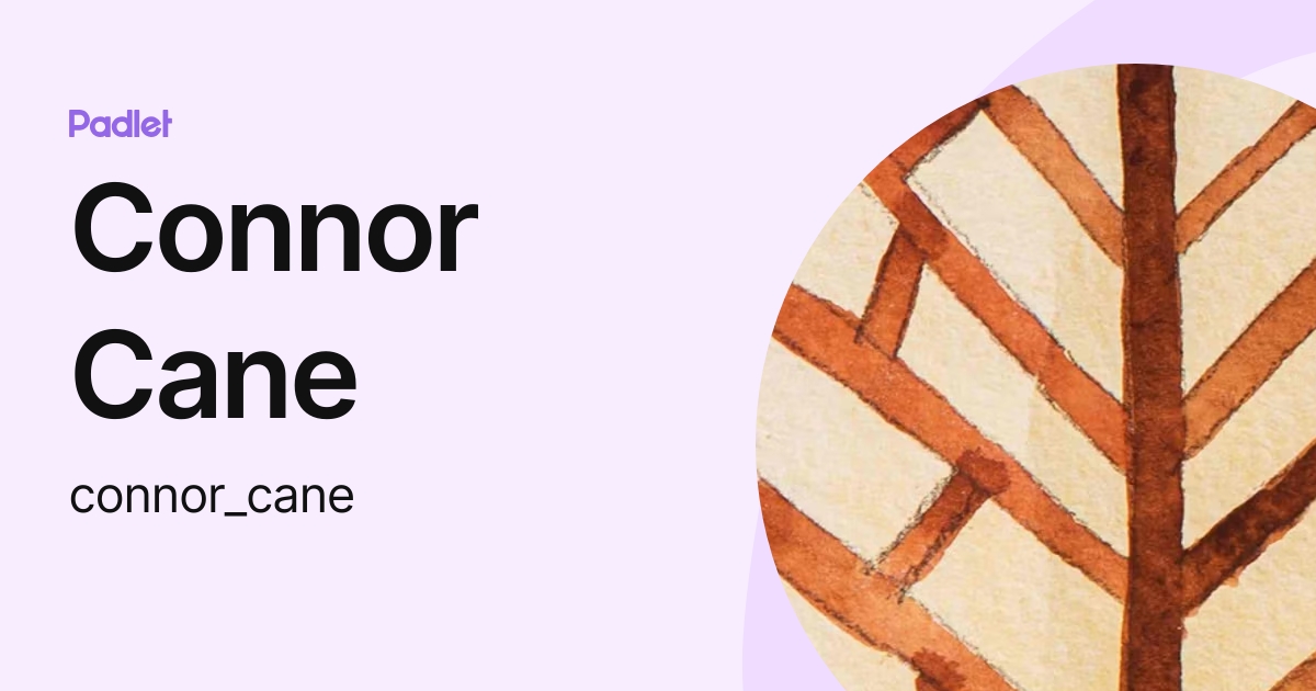 Connor Cane (connor_cane) profile | Padlet