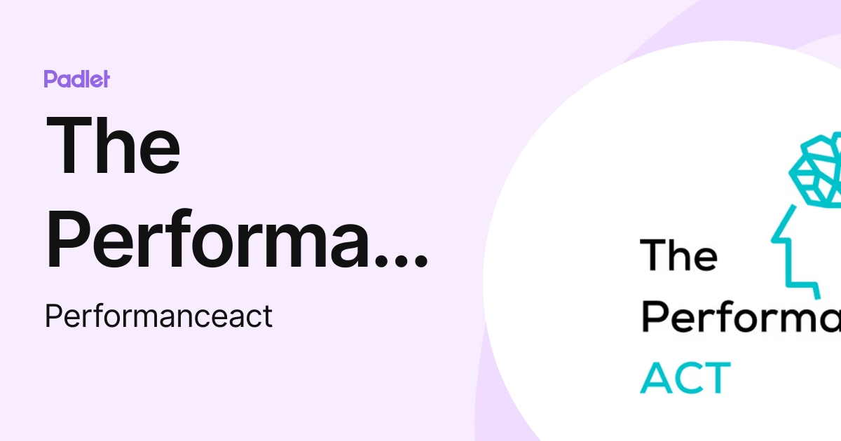 The Performance Act (Performanceact) profile | Padlet