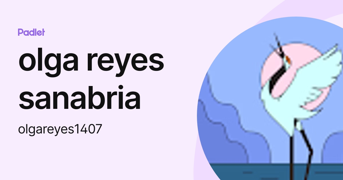 olga reyes sanabria (olgareyes1407) profile | Padlet