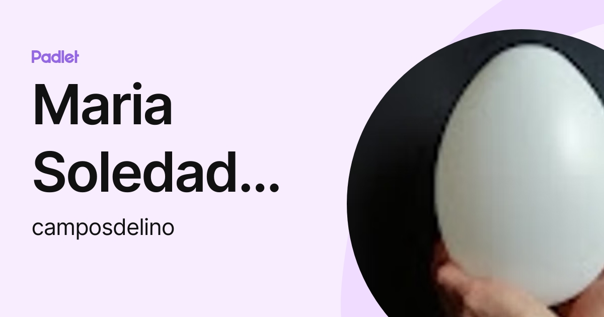 Maria Soledad Marciani (camposdelino) profile | Padlet