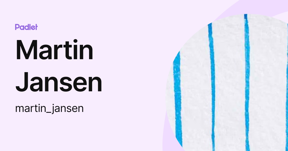 Martin Jansen (martin_jansen) profile | Padlet