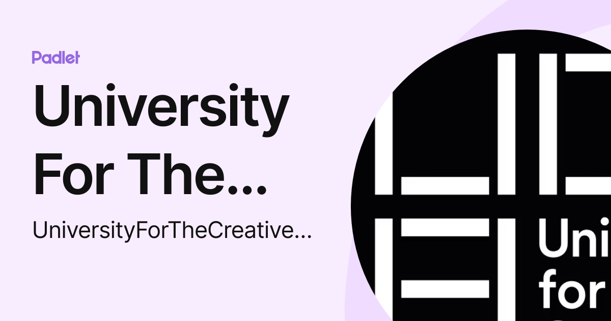 University For The Creative Arts (UniversityForTheCreativeArts) profile ...