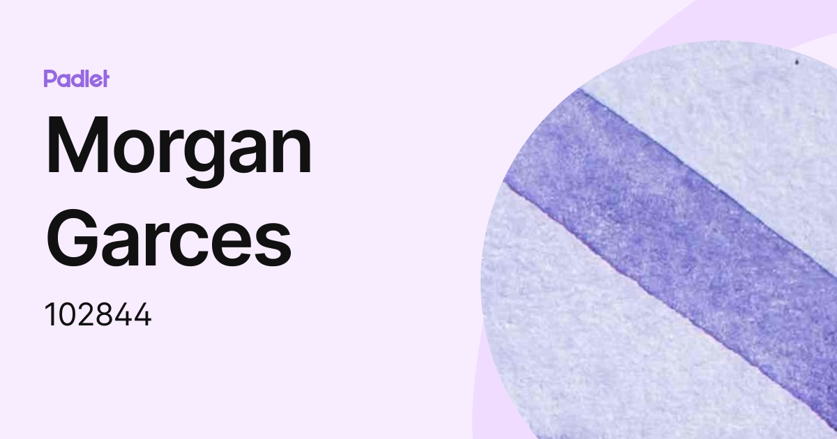 Morgan Garces (102844) profile | Padlet