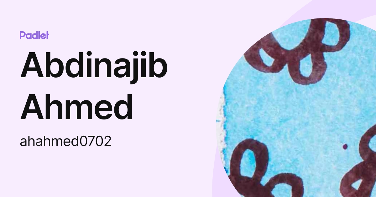 Abdinajib Ahmed (ahahmed0702) profile | Padlet
