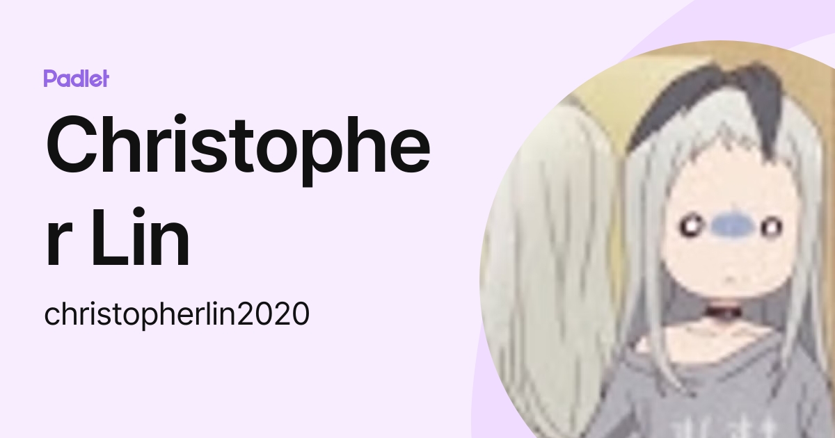 Christopher Lin (christopherlin2020) profile | Padlet