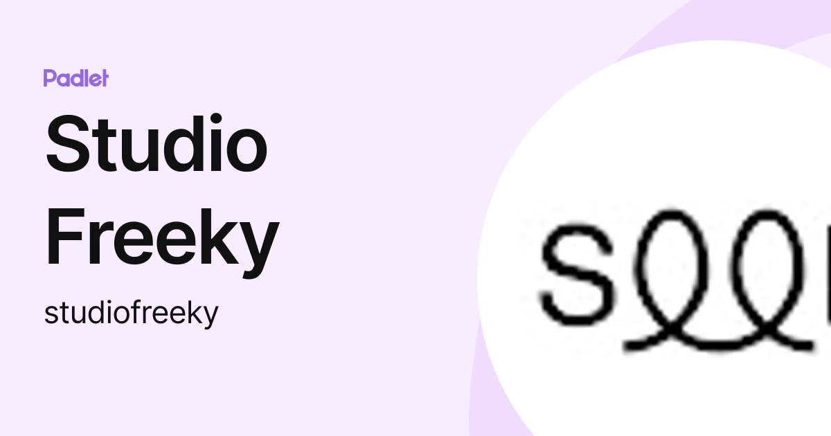 Studio Freeky (studiofreeky) profile | Padlet