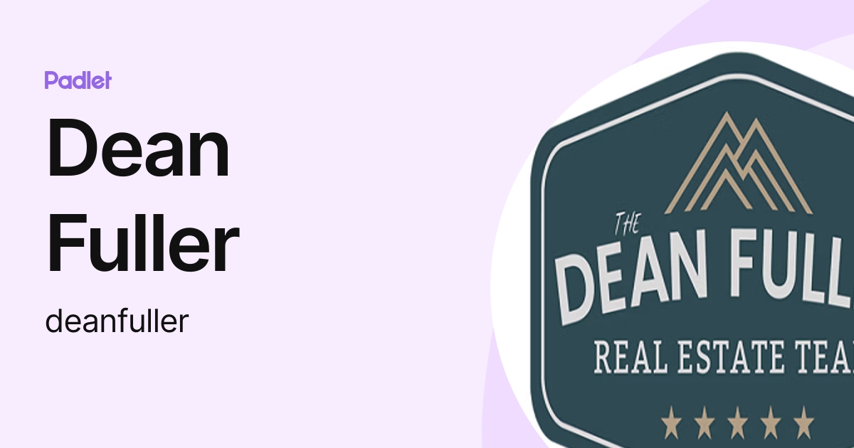 Dean Fuller (deanfuller) profile | Padlet