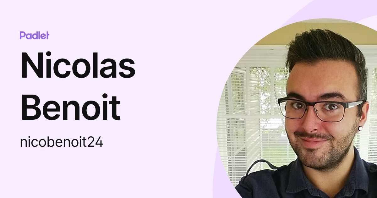 Nicolas Benoit (nicobenoit24) profile | Padlet