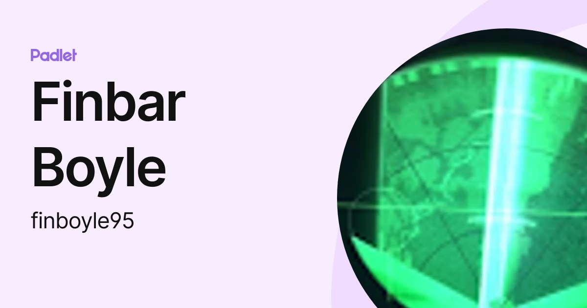 Finbar Boyle (finboyle95) profile | Padlet