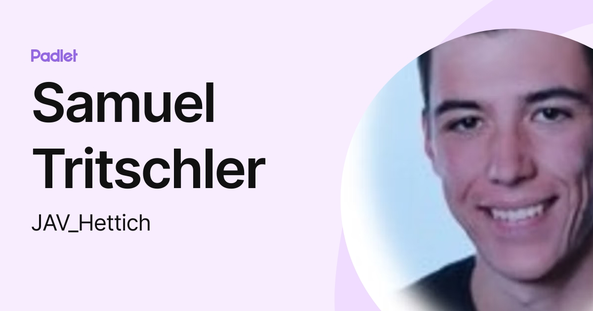 Samuel Tritschler (JAV_Hettich) profile | Padlet