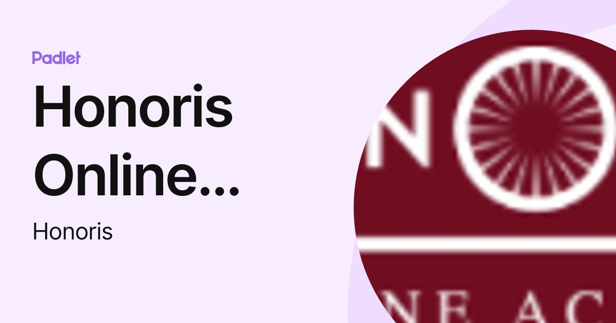 Honoris Online Academy (Honoris) profile | Padlet