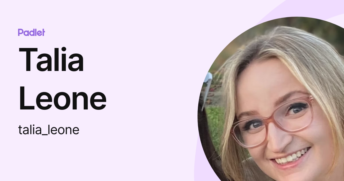 Talia Leone (talia_leone) profile | Padlet