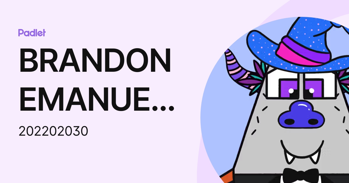 BRANDON EMANUEL LEMUS (202202030) profile | Padlet