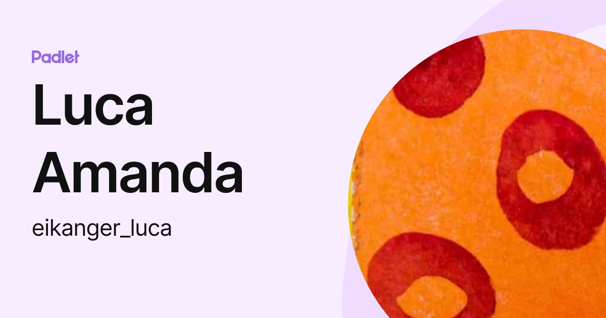 Luca Amanda (eikanger_luca) profile | Padlet