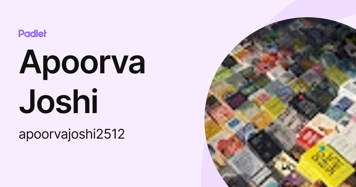 Apoorva Joshi (apoorvajoshi2512) profile | Padlet