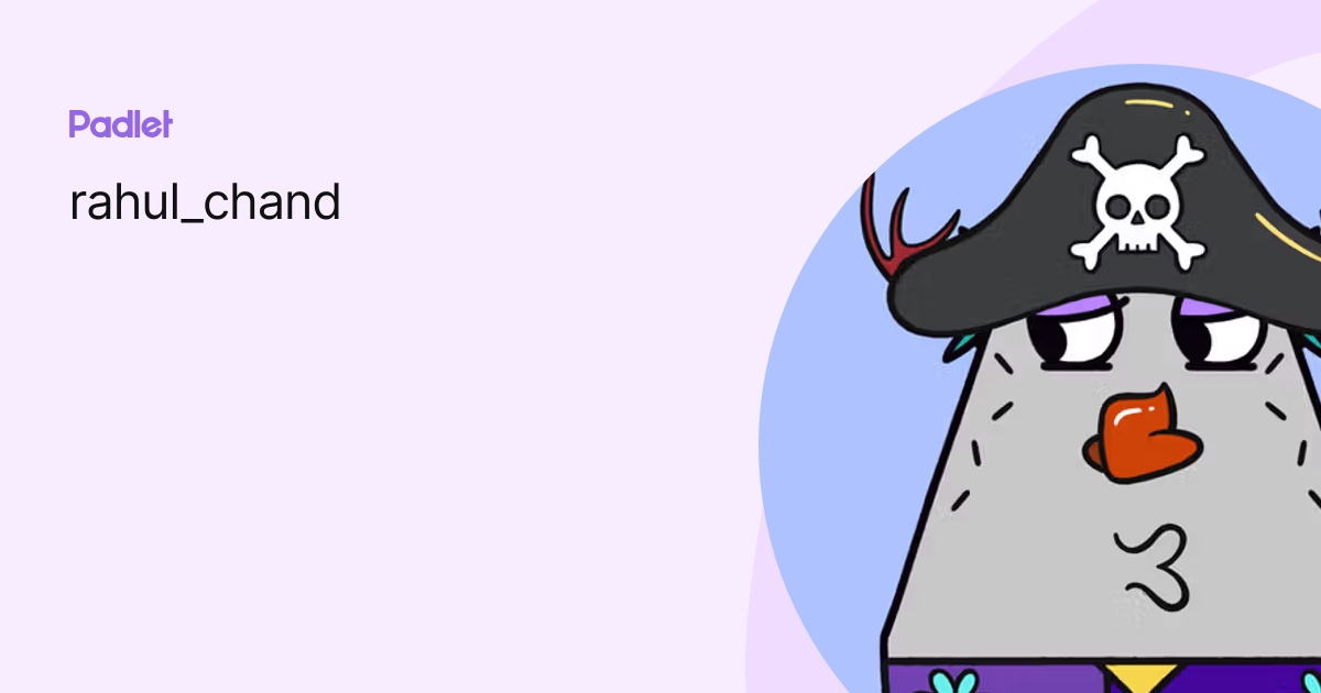 rahul_chand profile | Padlet