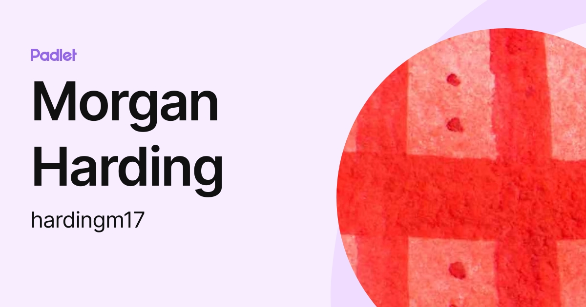 Morgan Harding (hardingm17) profile | Padlet