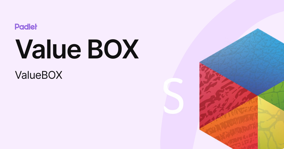 Value BOX (ValueBOX) profile | Padlet