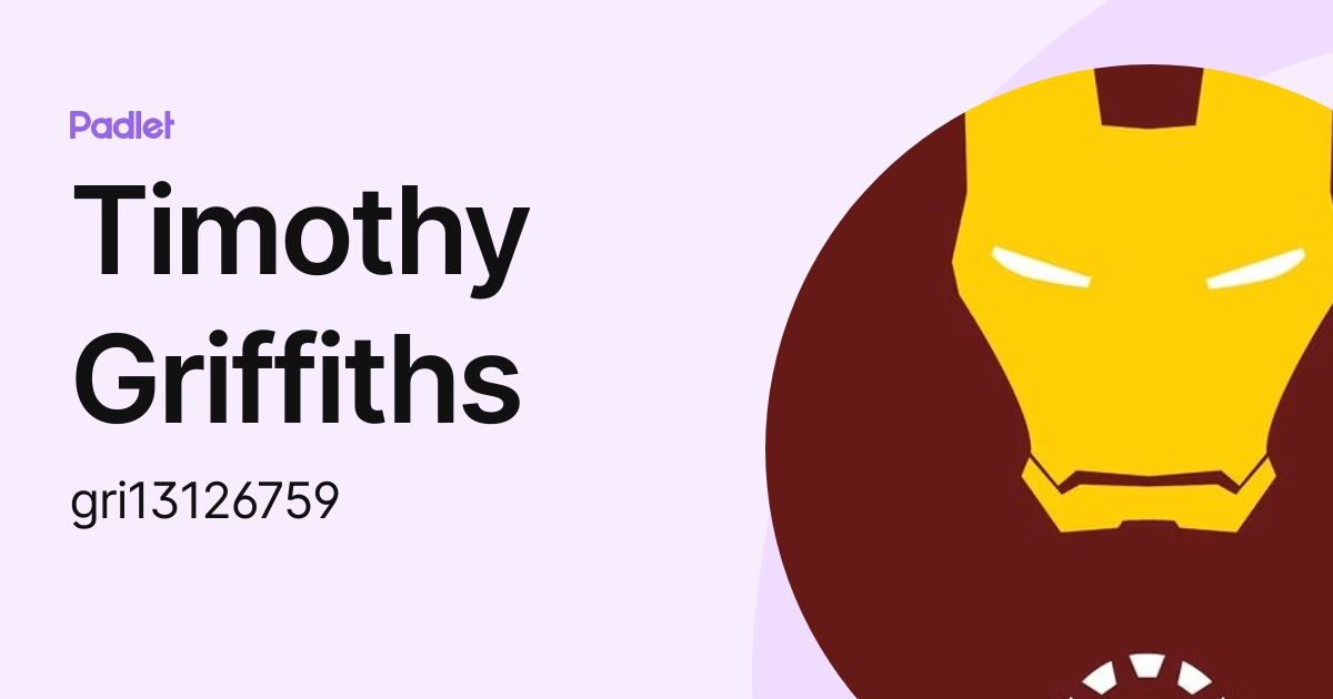 Timothy Griffiths (gri13126759) profile | Padlet