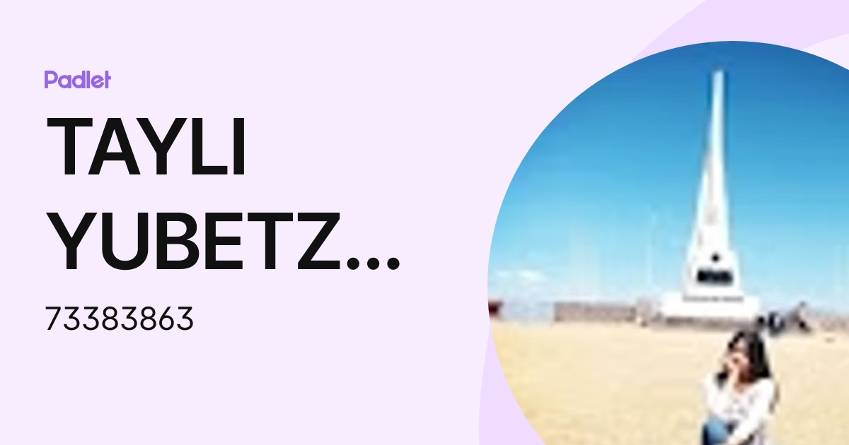 TAYLI YUBETZY ROSALES VILCHEZ (73383863) profile | Padlet