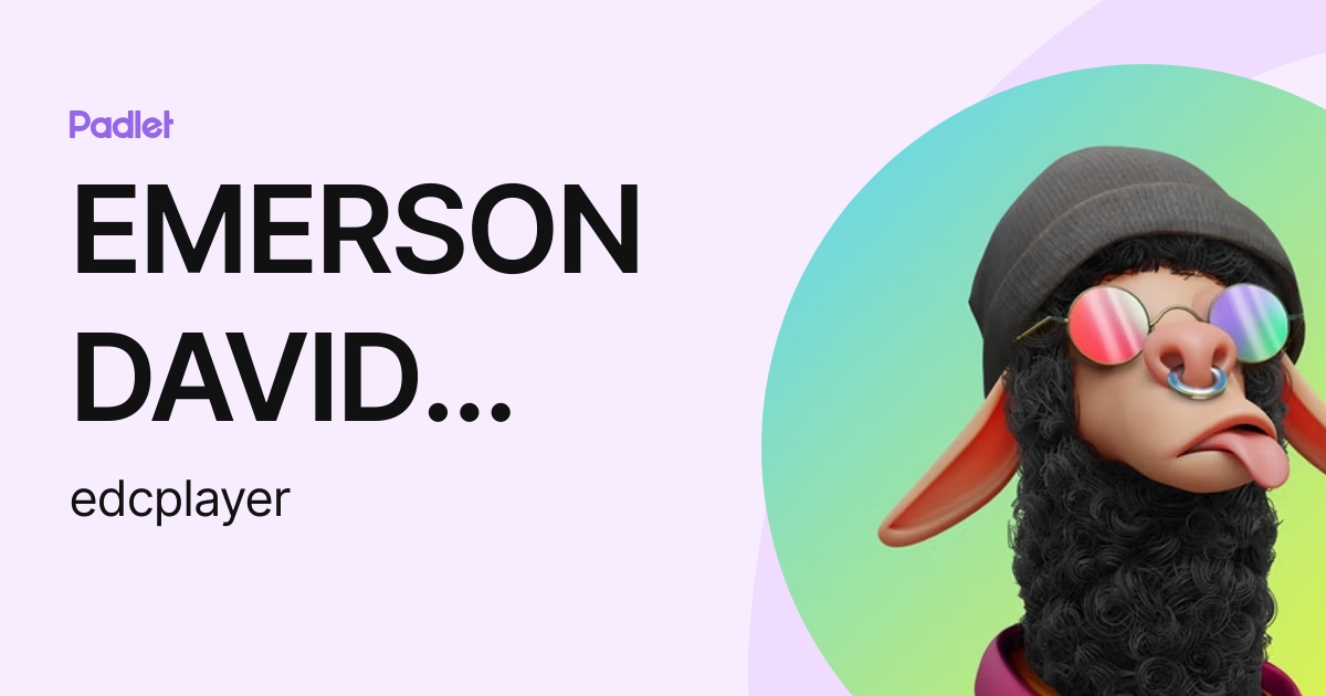 EMERSON DAVID CRUZ VASQUEZ (edcplayer) profile | Padlet