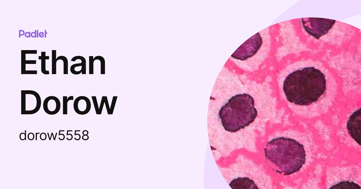 Ethan Dorow (dorow5558) profile | Padlet