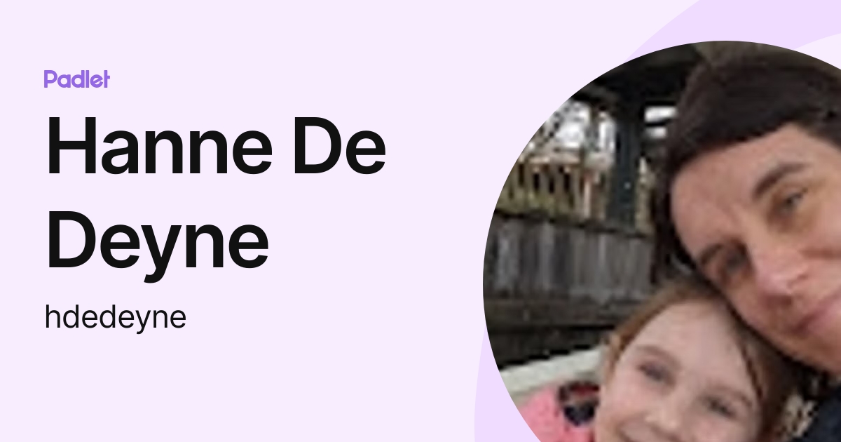 Hanne De Deyne (hdedeyne) profile | Padlet