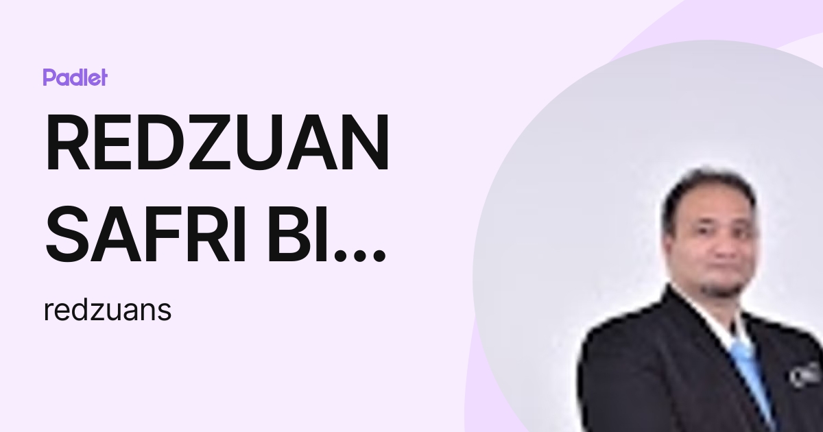REDZUAN SAFRI BIN ABDUL RAHMAN (POLIKU) (redzuans) profile | Padlet