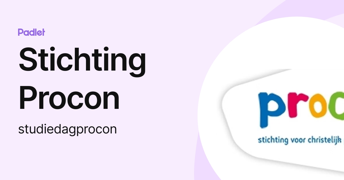 Stichting Procon (studiedagprocon) profile | Padlet