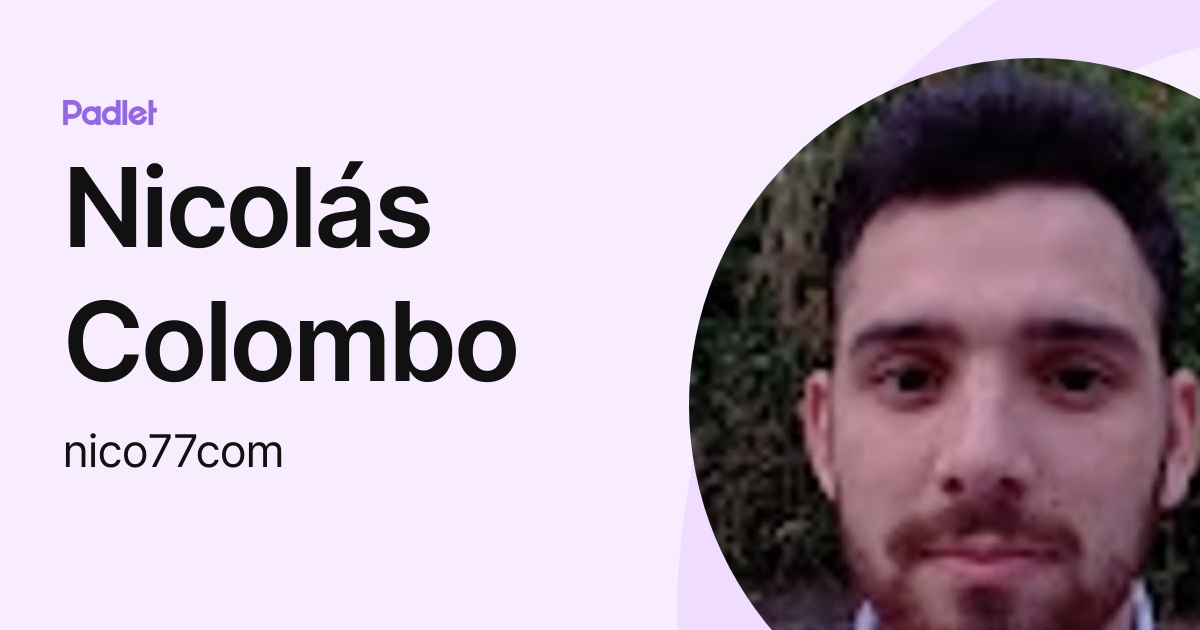 Nicolás Colombo (nico77com) profile | Padlet
