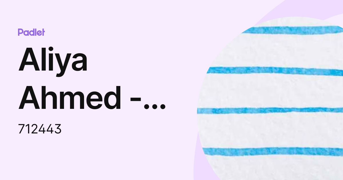 Aliya Ahmed - Castlemore PS (1426) (712443) profile | Padlet