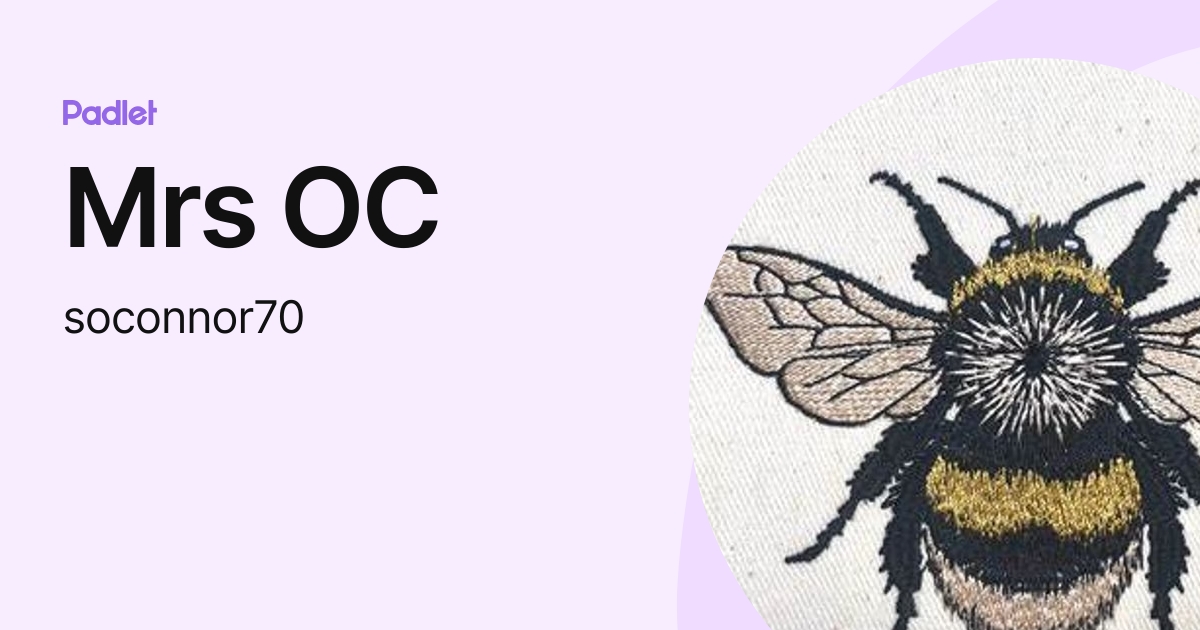 Mrs OC (soconnor70) profile | Padlet