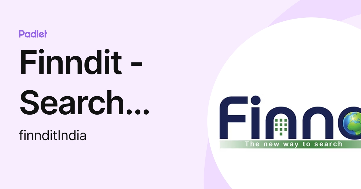 Finndit - Search Engine (finnditIndia) profile | Padlet