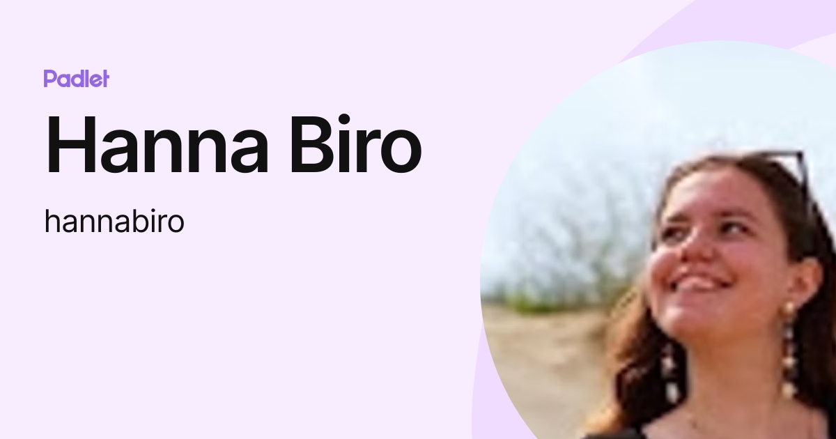 Hanna Biro (hannabiro) profile | Padlet