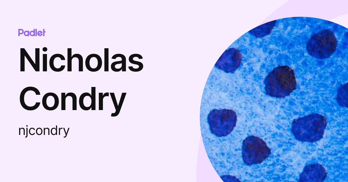 Nicholas Condry (njcondry) profile | Padlet