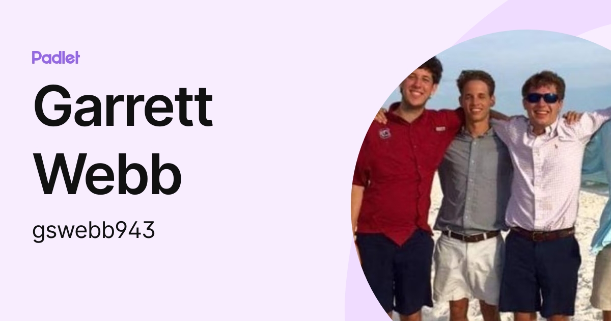 Garrett Webb (gswebb943) profile | Padlet