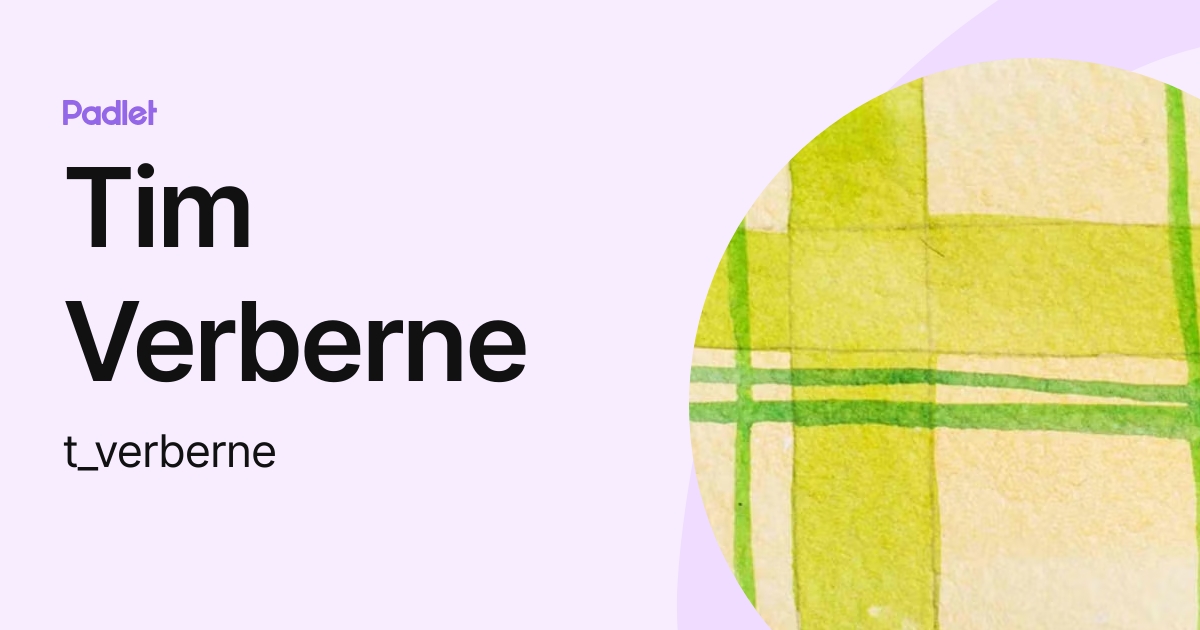 Tim Verberne (t_verberne) profile | Padlet